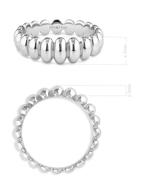 DEVATA Puffy Ribbed Ring