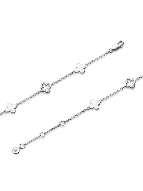 DEVATA Clover Five-charm Chain Bracelet