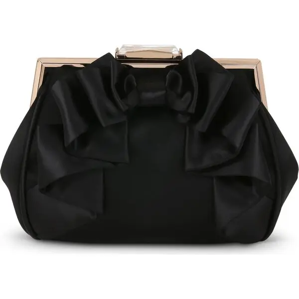 Badgley Mischka Mae Bow Pouch Clutch