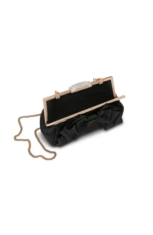 Badgley Mischka Mae Bow Pouch Clutch