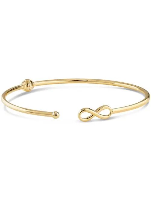 DEVATA Infinity Bangle Bracelet In 14k Gold - Yellow Gold