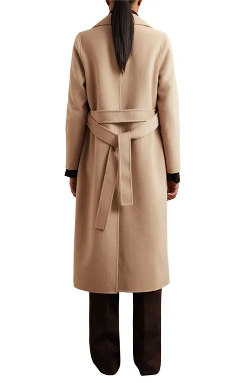 REISS Double-breasted Wool-blend Coat - Neutral