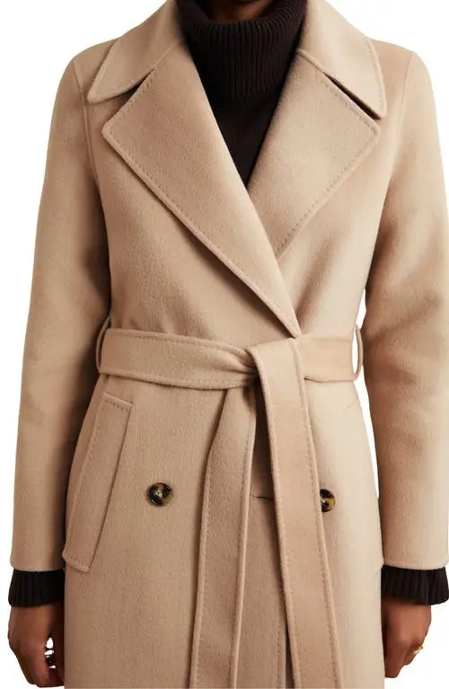 REISS Double-breasted Wool-blend Coat - Neutral