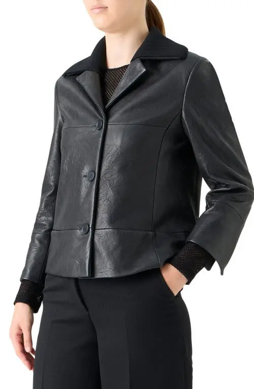 Akris Embossed Leather Jacket