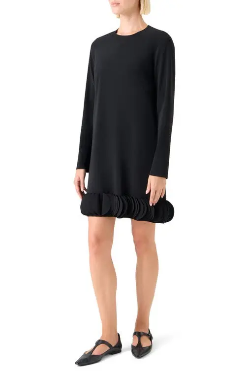 Akris Long-sleeve Shift Dress With 3d Hem