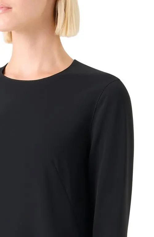 Akris Long-sleeve Shift Dress With 3d Hem