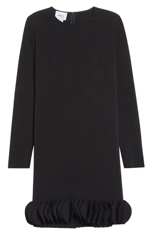 Akris Long-sleeve Shift Dress With 3d Hem