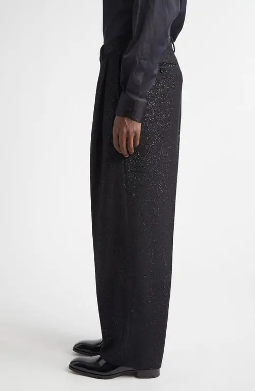 TOM FORD Sequin Wool-blend Crepe Straight Leg Pants
