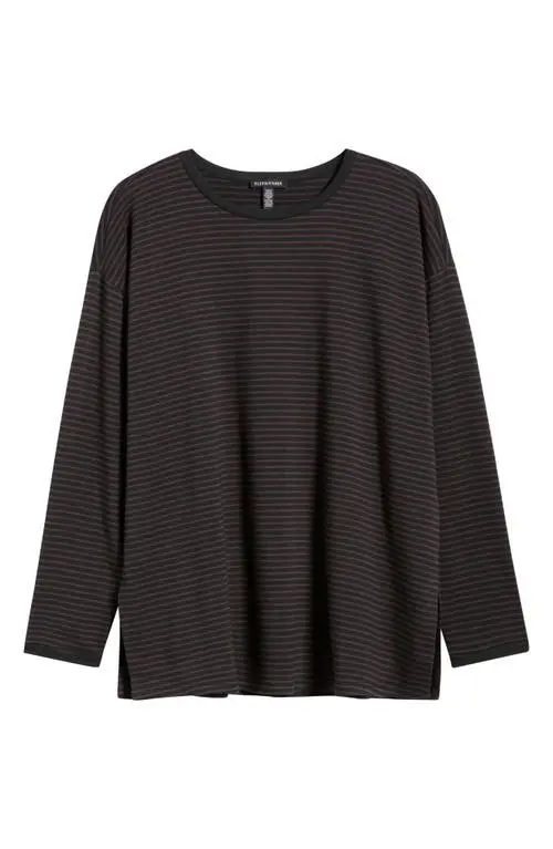 Eileen Fisher Stripe Long-sleeve Top