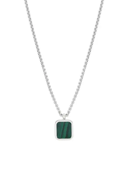 Estée Lauder Malachite Pendant Necklace - Silver/gold