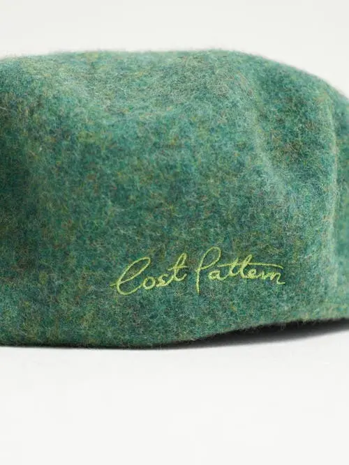 LOST PATTERN Bon Chic" Wool Beret - Moss Green