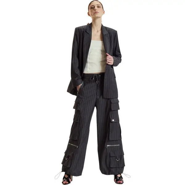 Cynthia Rowley Pinstripe Cargo Pants