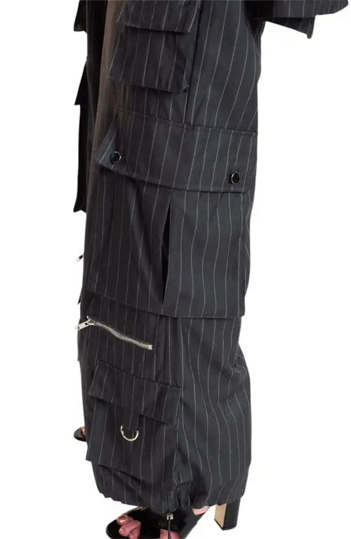 Cynthia Rowley Pinstripe Cargo Pants