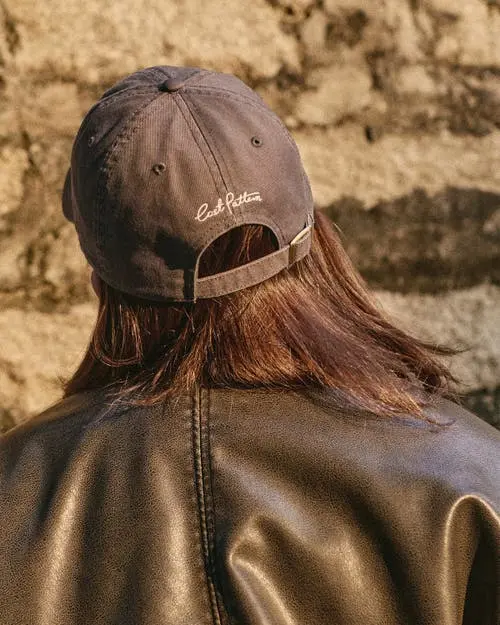 LOST PATTERN Baseball Cap With Embroidered Logo - Deep Grey