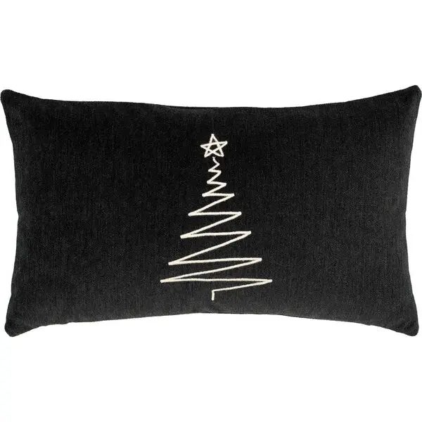 ELAINE SMITH Silent Night Indoor & Outdoor Woven Accent Pillow - Noir