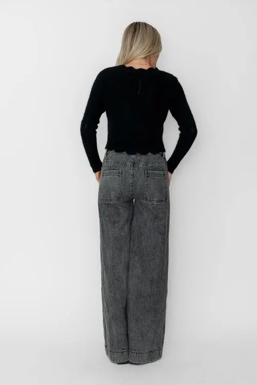 WEST OF Amelie Scallop Cardigan