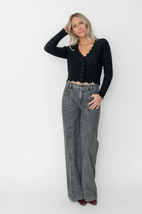 WEST OF Amelie Scallop Cardigan