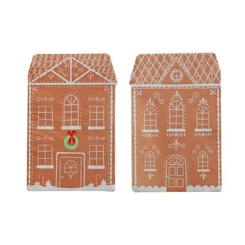 DAYDREAM SOCIETY Gingerbread House Christmas Guest Napkins - Assorted Pre-pack