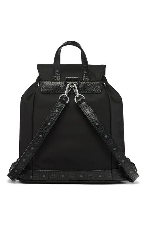 Mcm Mini Aren Drawstring Backpack In Econyl And Leather