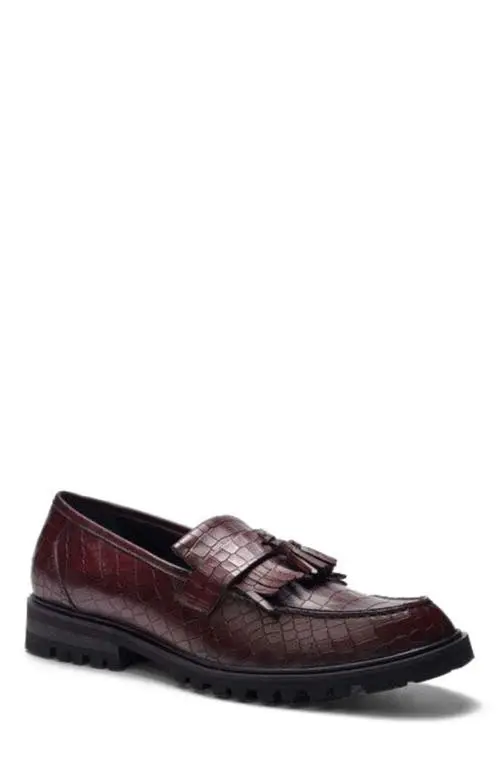 A. VEER Dante Tassel Loafer - Bordeaux Leather