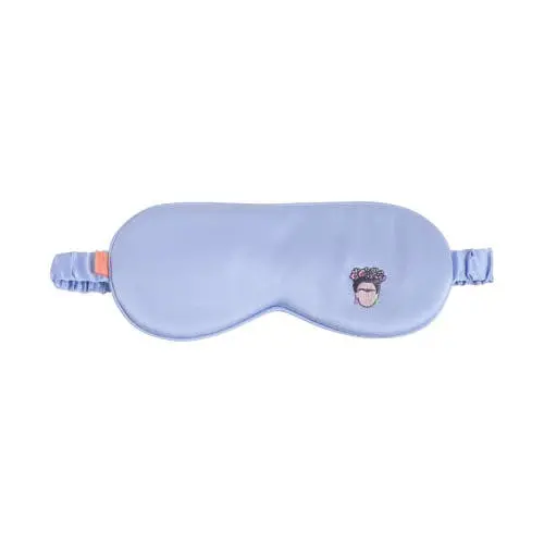 LOST PATTERN Silk Sleep Eye Mask - Blue