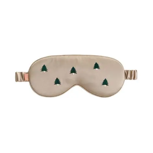 LOST PATTERN Silk Sleep Eye Mask - Dark Champagne