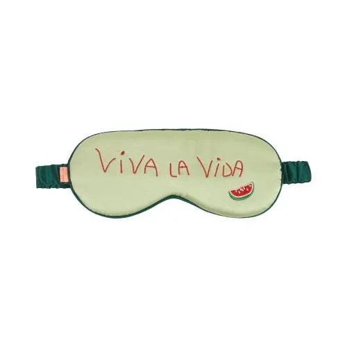 LOST PATTERN Silk Sleep Eye Mask - Green