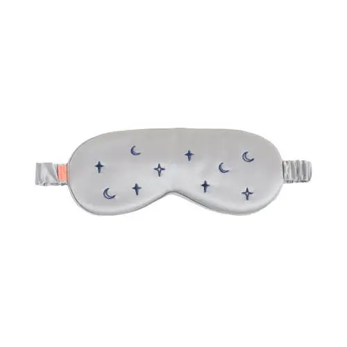 LOST PATTERN Silk Sleep Eye Mask - Silver
