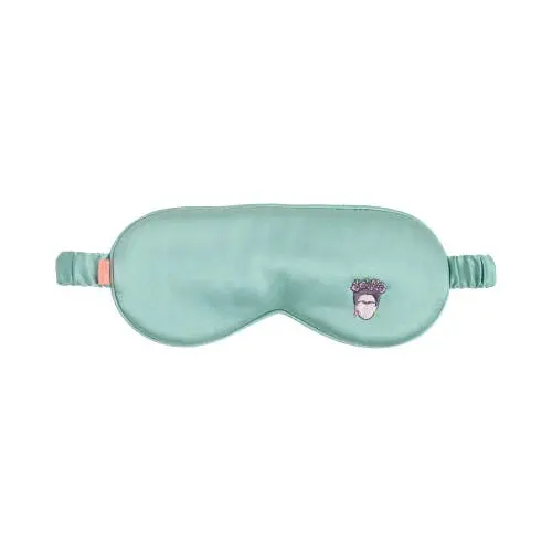 LOST PATTERN Silk Sleep Eye Mask - Teal