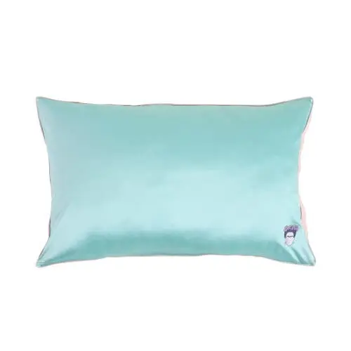 LOST PATTERN Silk Pillowcase - Teal