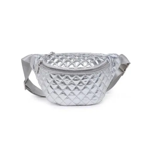 MODA LUXE Quilted Metallic Belt Bag