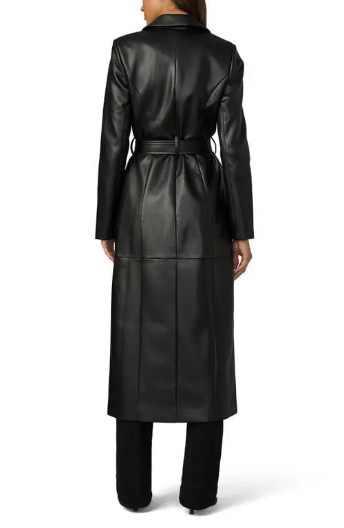 Joe's Jeans Faux Leather Trench Coat With Belt