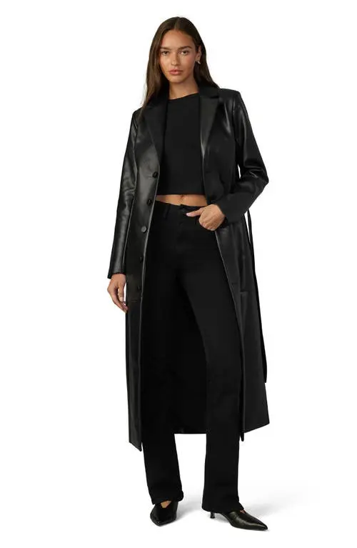 Joe's Jeans Faux Leather Trench Coat With Belt