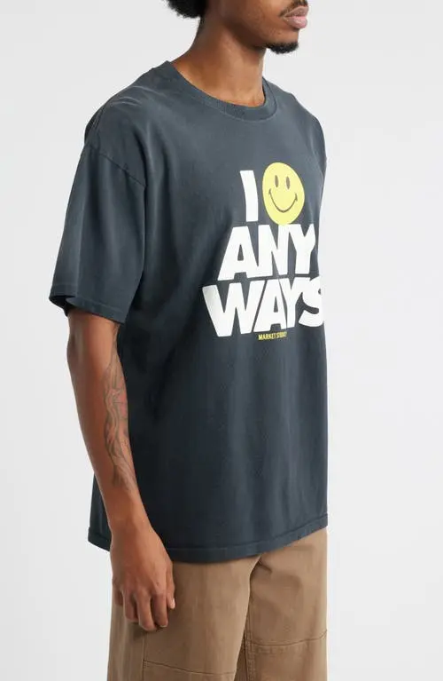 MARKET Smiley® Smile Anyways Cotton Graphic T-shirt