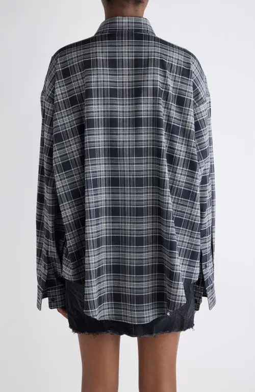 Balenciaga Regular Fit Plaid Button-up Shirt