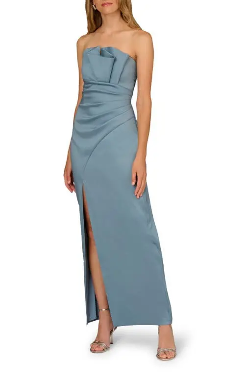 Aidan Mattox Strapless Column Gown