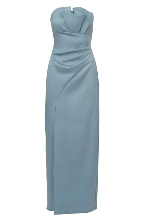 Aidan Mattox Strapless Column Gown
