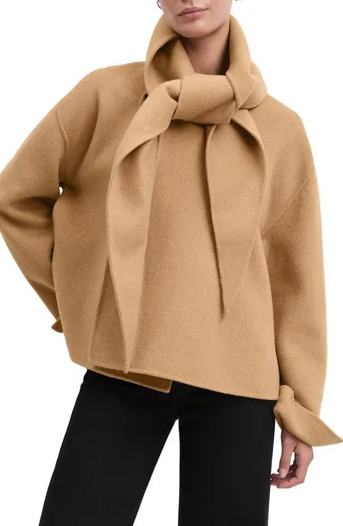 FAVORITE DAUGHTER Wool-blend Scarf Coat