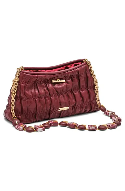 Cult Gaia Mini Kiraz Leather Clutch