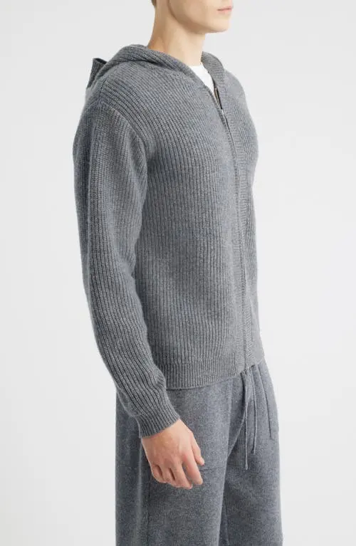 KROST Rib Wool Hooded Zip Cardigan