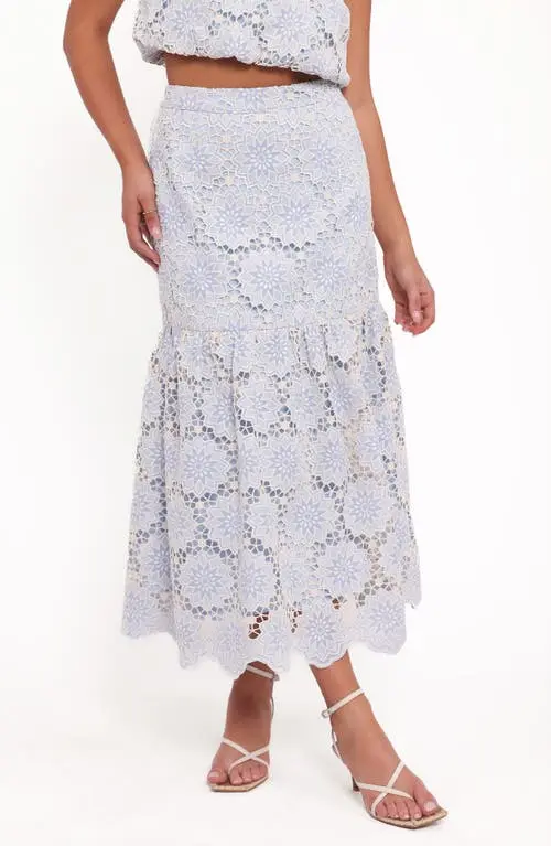 PETAL & PUP Lace One-shoulder Crop Top And Maxi Skirt Set