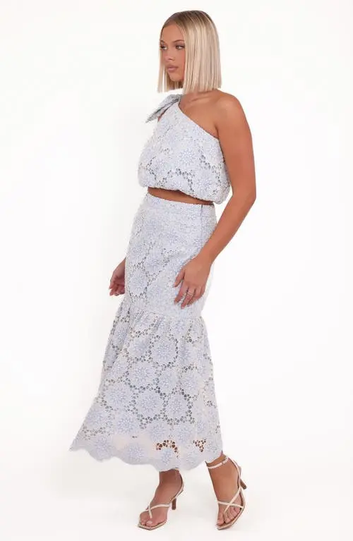 PETAL & PUP Lace One-shoulder Crop Top And Maxi Skirt Set