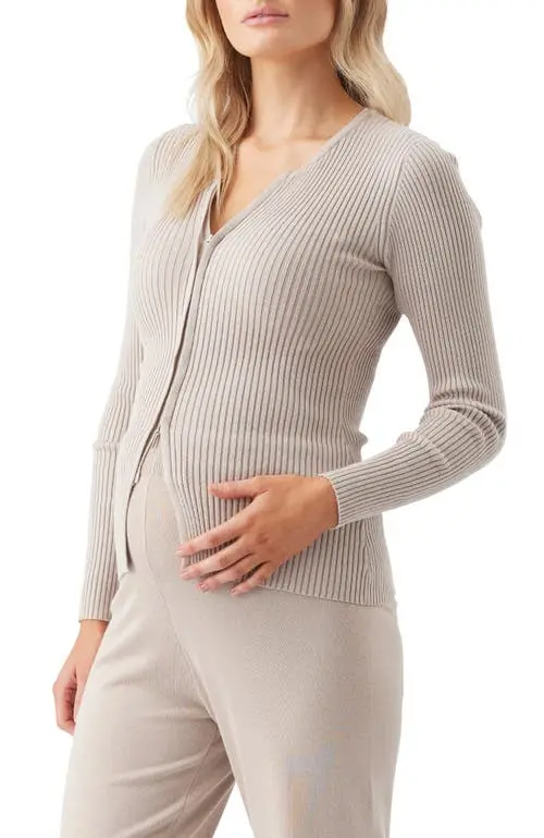 RIPE MATERNITY Zip Through Knit Cardigan