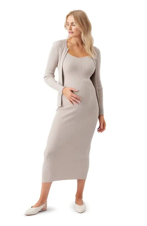 RIPE MATERNITY Zip Through Knit Cardigan