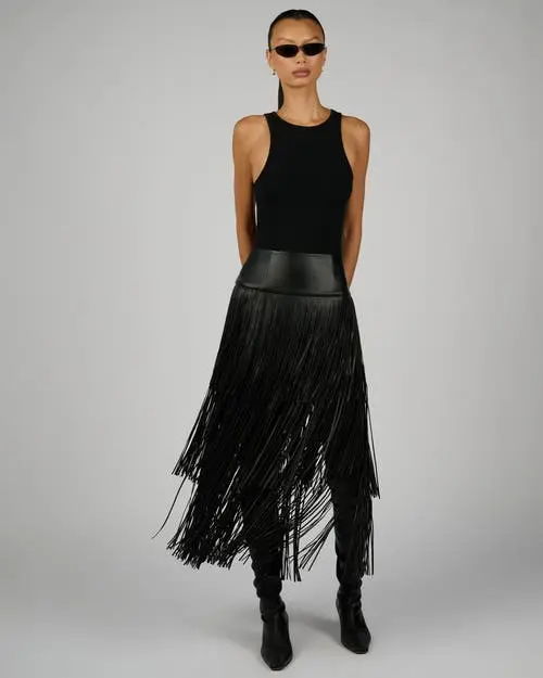 WeWoreWhat Fringe Midi Skirt