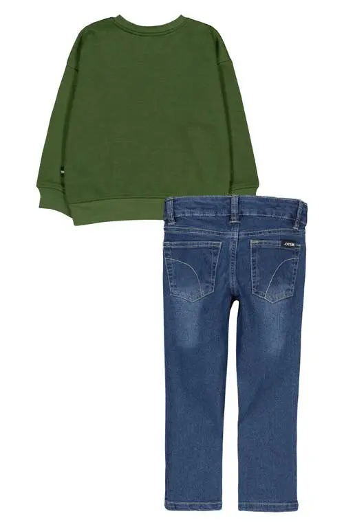Joe's Jeans Fleece Sweatshirt And Straight-leg Jeans Set