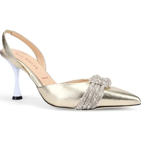 Ron White Pointed Toe Slingback Pumps