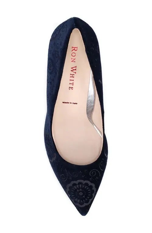 Ron White Pointed Toe Pump - French Navy