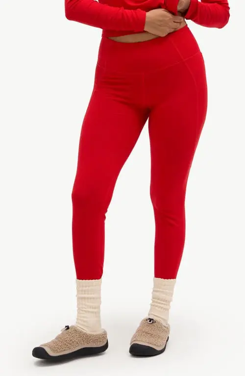 HALFDAYS Ruth Base Layer Leggings - Rouge