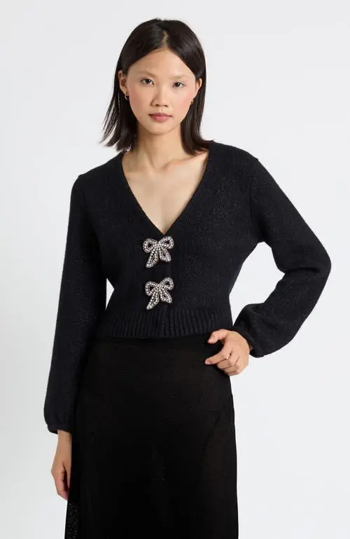 Chinti & Parker Embellished Bow Cardigan